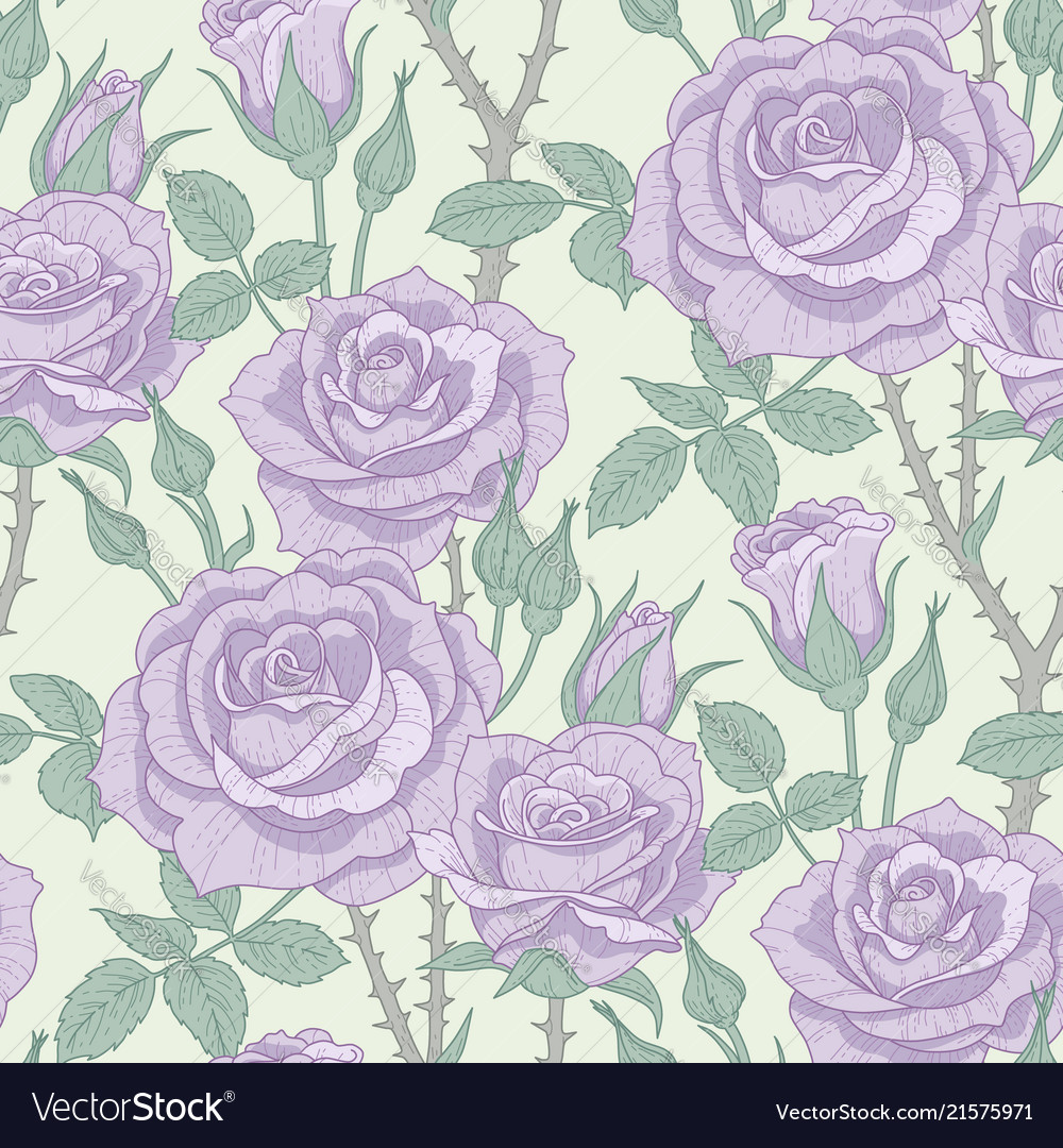 Violet roses pattern Royalty Free Vector Image