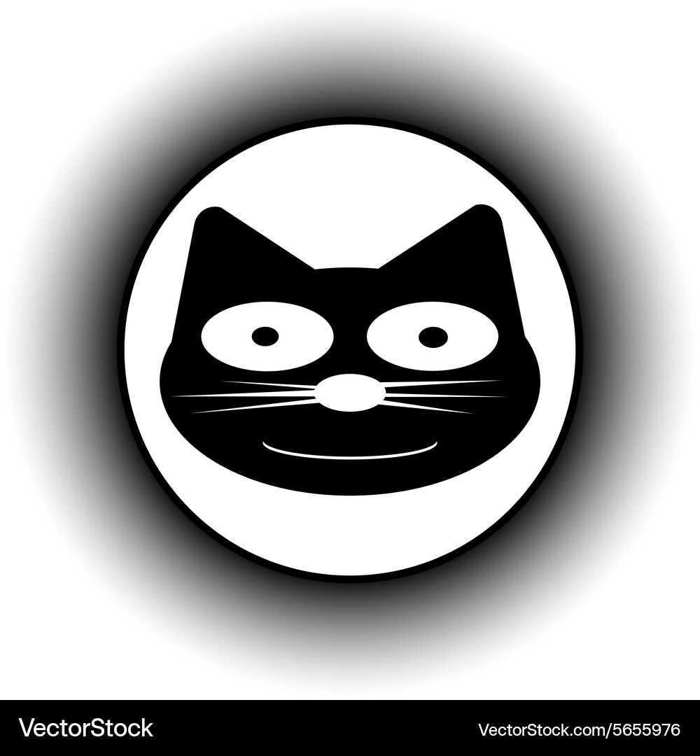 Cat button Royalty Free Vector Image - VectorStock