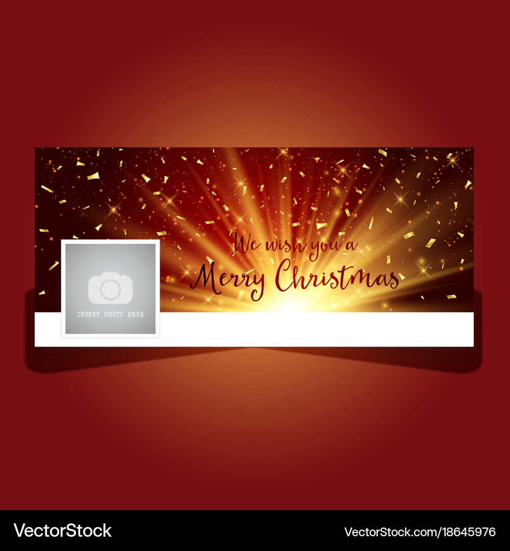 Christmas timeline cover design Royalty Free Vector Image