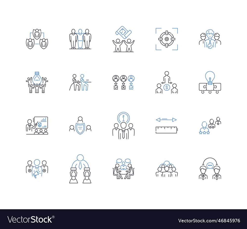 Cohesives line icons collection adhesion bonding Vector Image