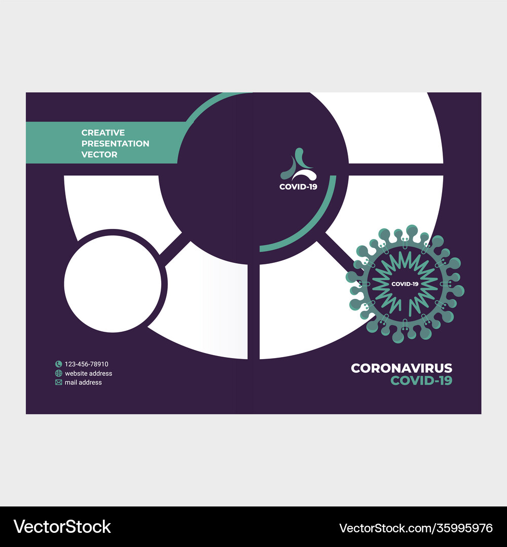 Cover design a booklet about coronavirus Vector Image