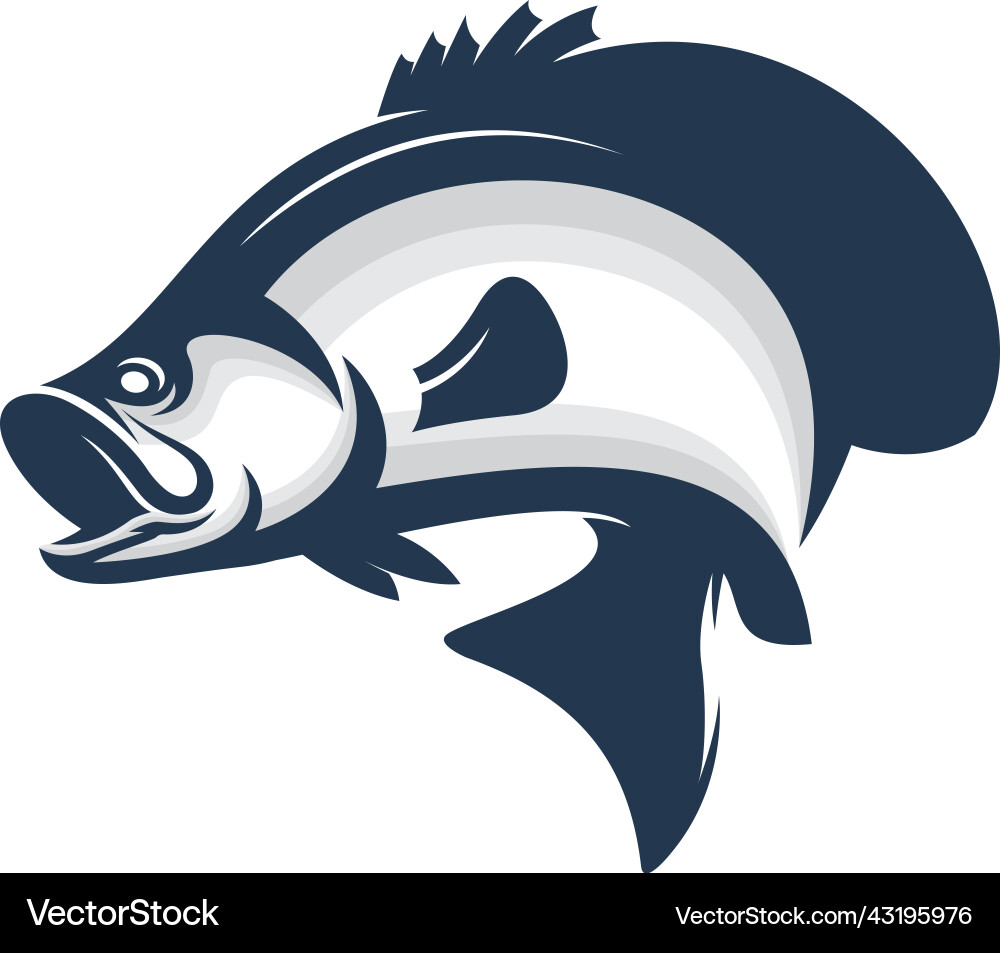 Crappie fish fishing template Royalty Free Vector Image