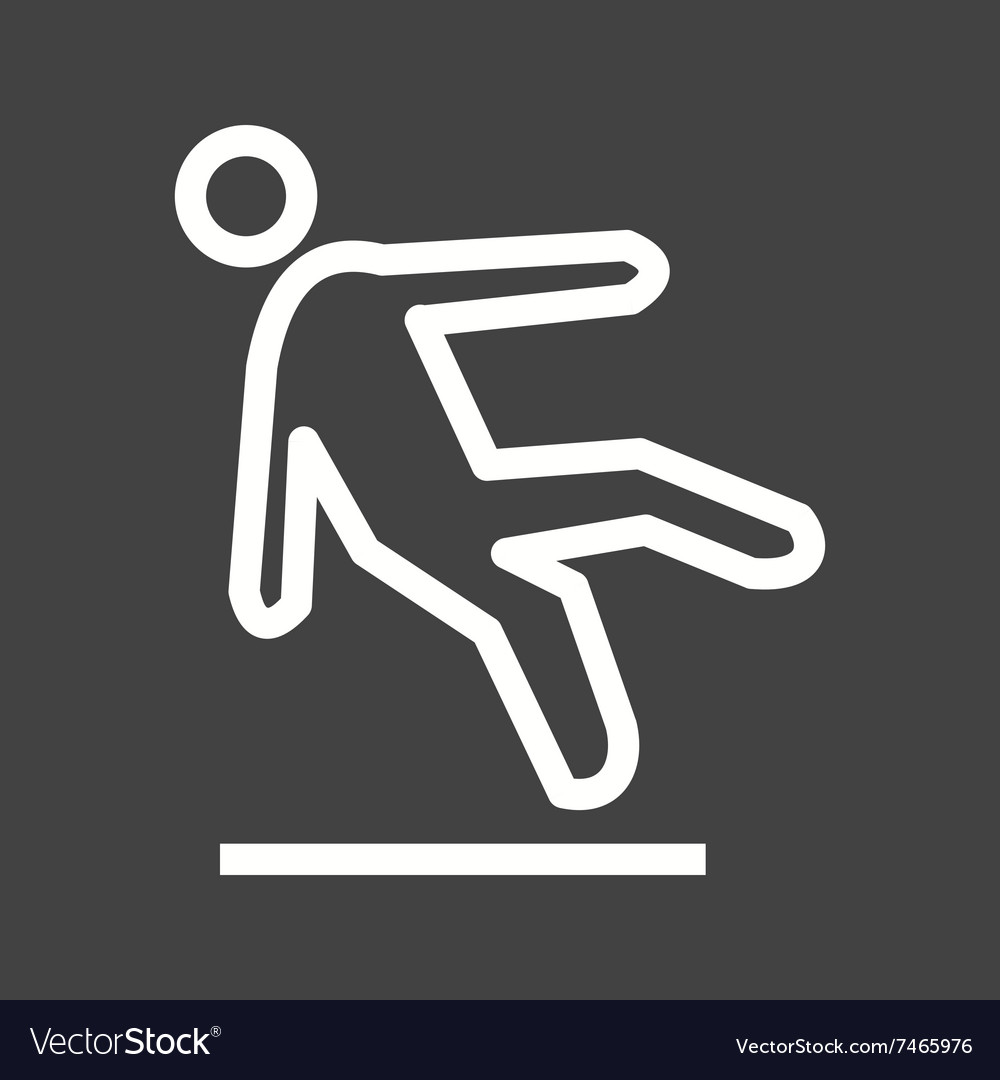 Falling off ice Royalty Free Vector Image - VectorStock
