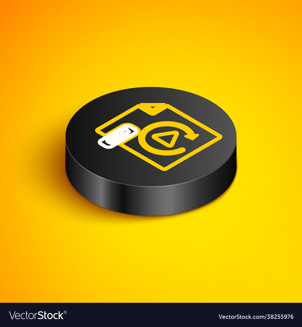 Isometric line gif file document download gif Vector Image