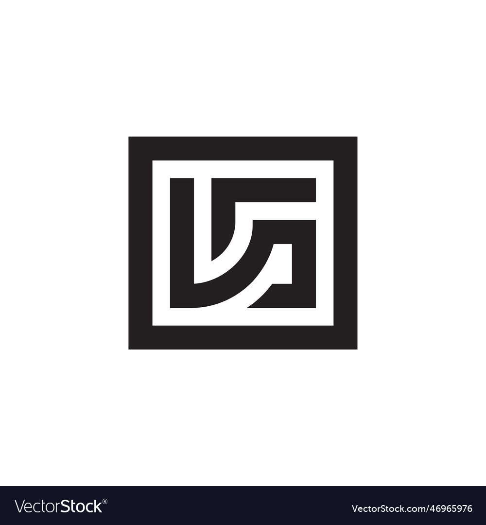 Lg logo design abstract letter monogram logo Vector Image