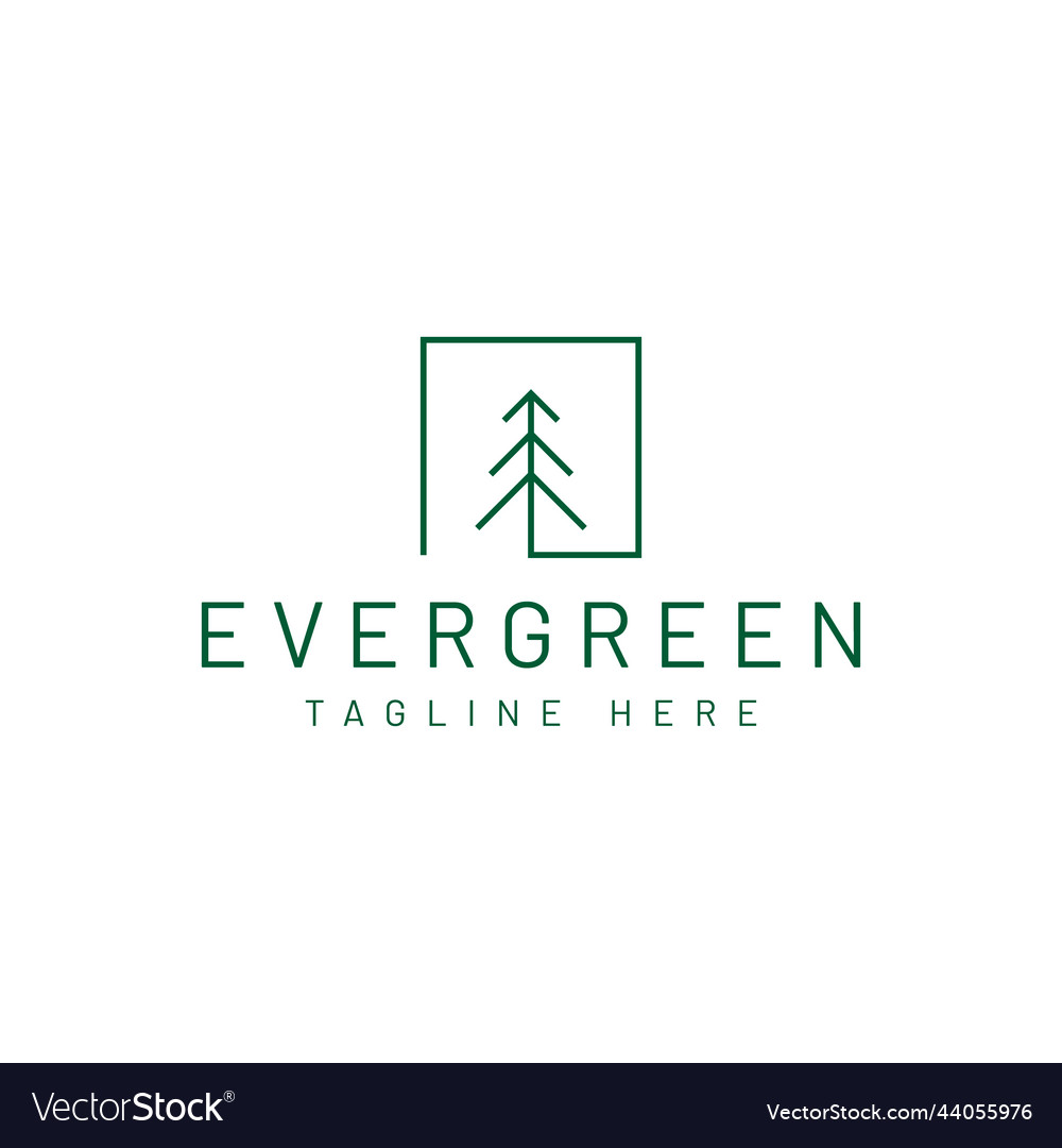 Modern pine tree logo design Royalty Free Vector Image