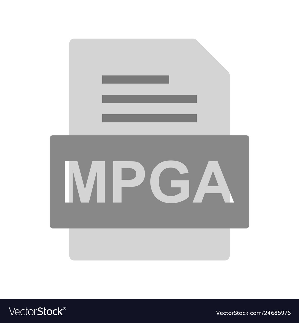 Mpga file document icon Royalty Free Vector Image