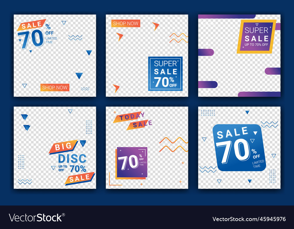 Sale template collection for promotion sale Vector Image
