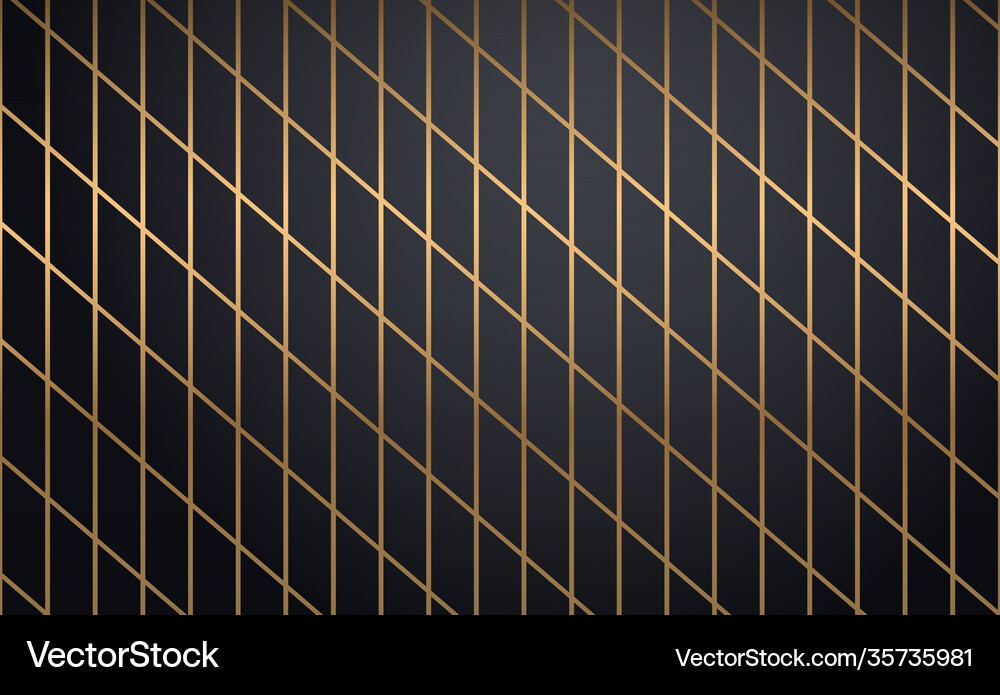 Abstract golden lines on a black background Vector Image
