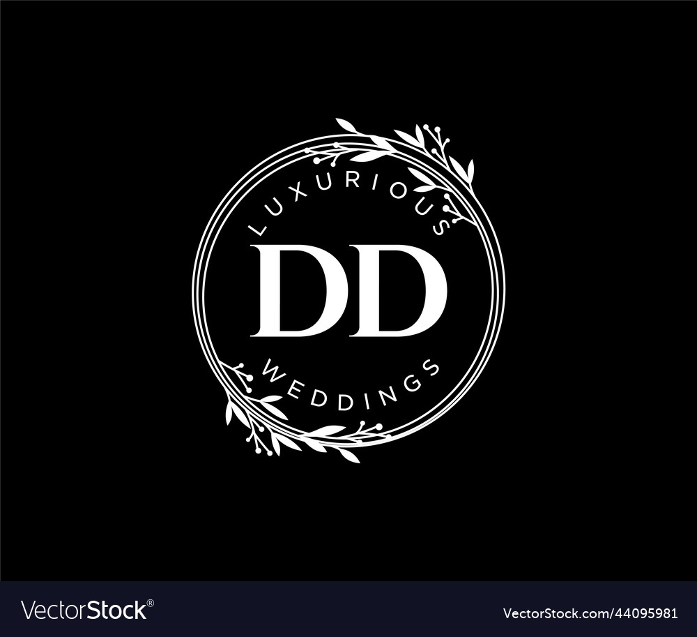 Dd initials letter wedding monogram logos Vector Image