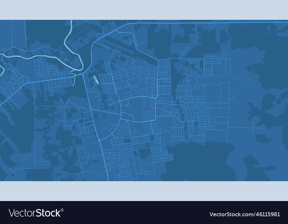 Detailed map poster of belmopan city linear print Vector Image