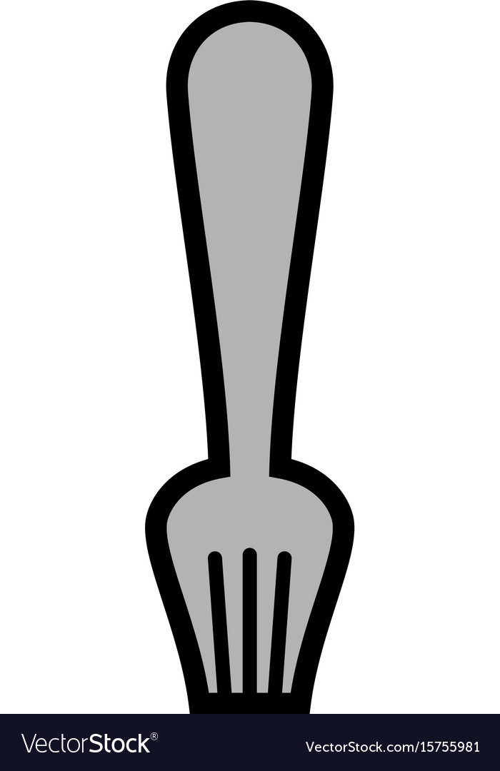 Dining fork Royalty Free Vector Image - VectorStock