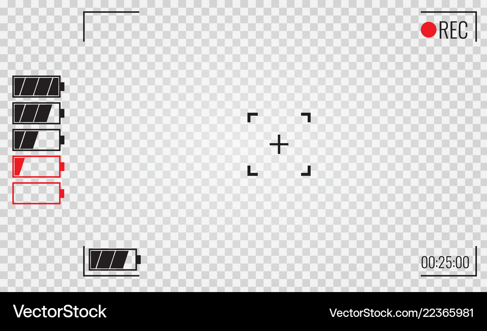Focusing screen of the camera viewfinder Vector Image