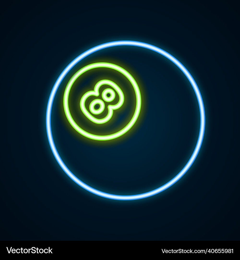 Glowing neon line billiard pool snooker ball Vector Image