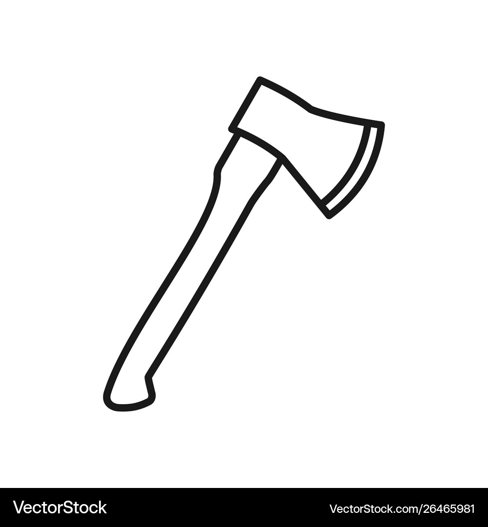 Metal ax with handle made wood Royalty Free Vector Image