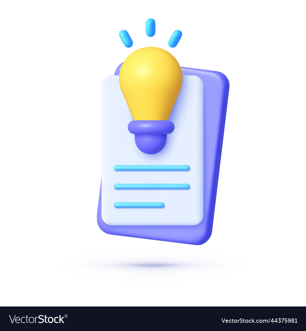 Patent office in 3d style on white background Vector Image