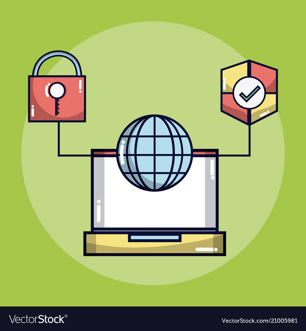 Security system technology Royalty Free Vector Image