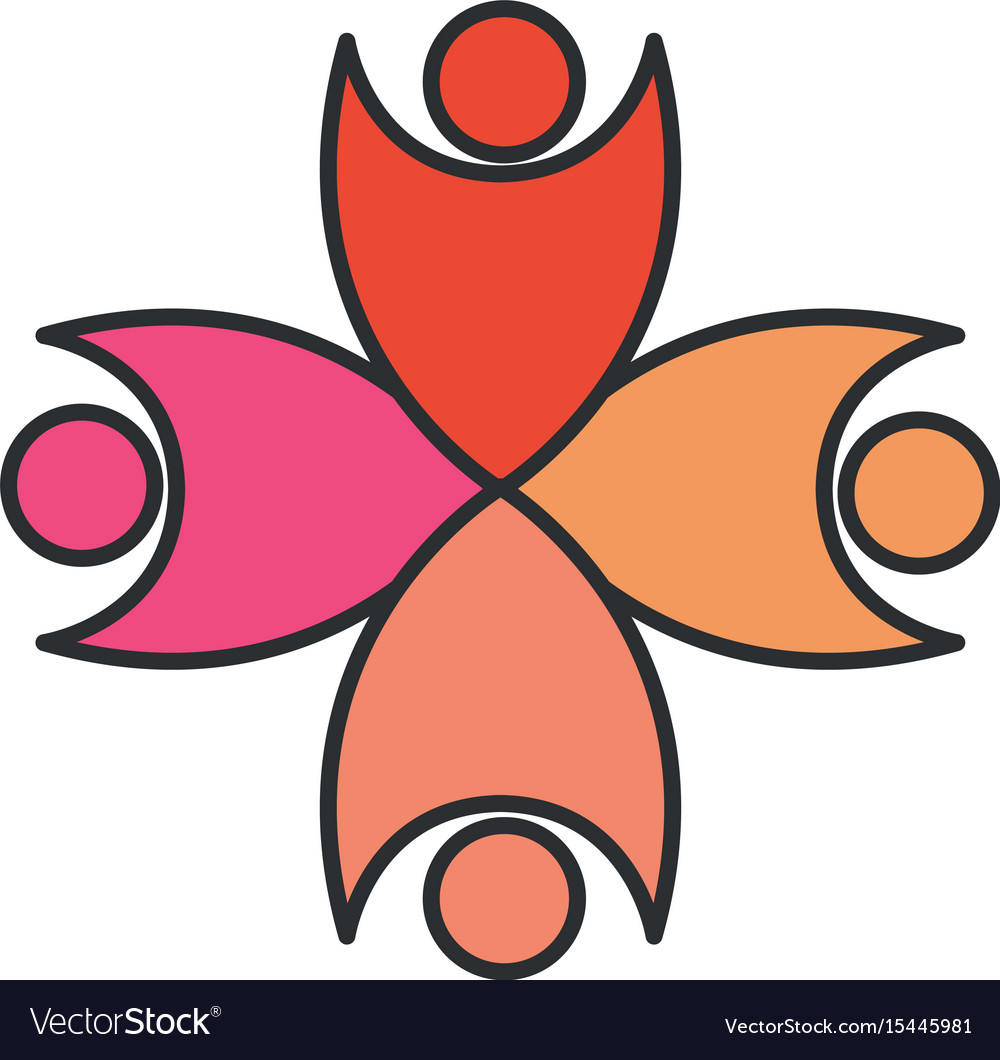 Teamwork symbol silhouette icon Royalty Free Vector Image Teamwork symbol silhouette icon Royalty Free Vector Image