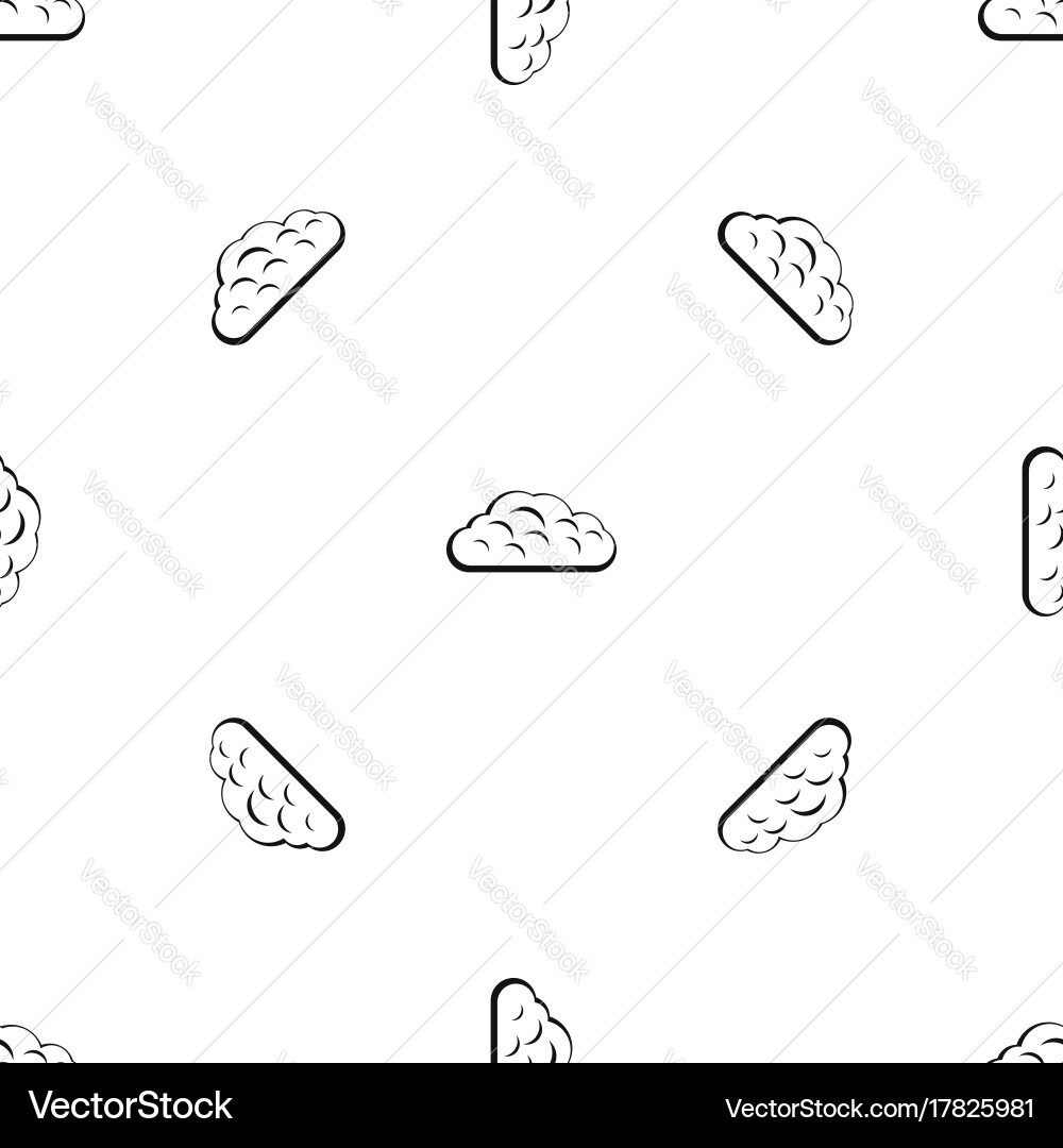 Winter cloud pattern seamless black Royalty Free Vector