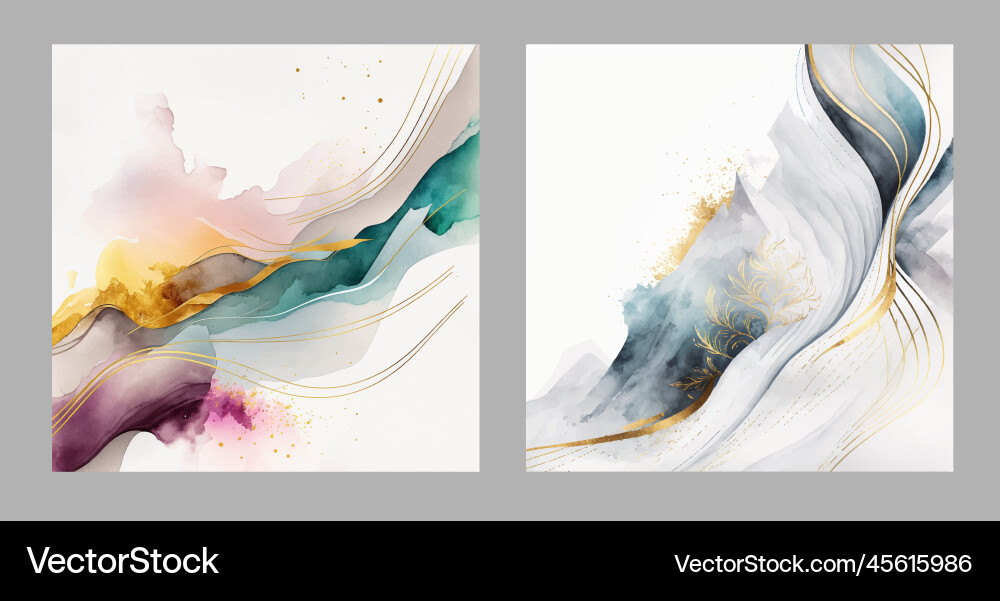 Abstract fluid art background design watercolor Vector Image
