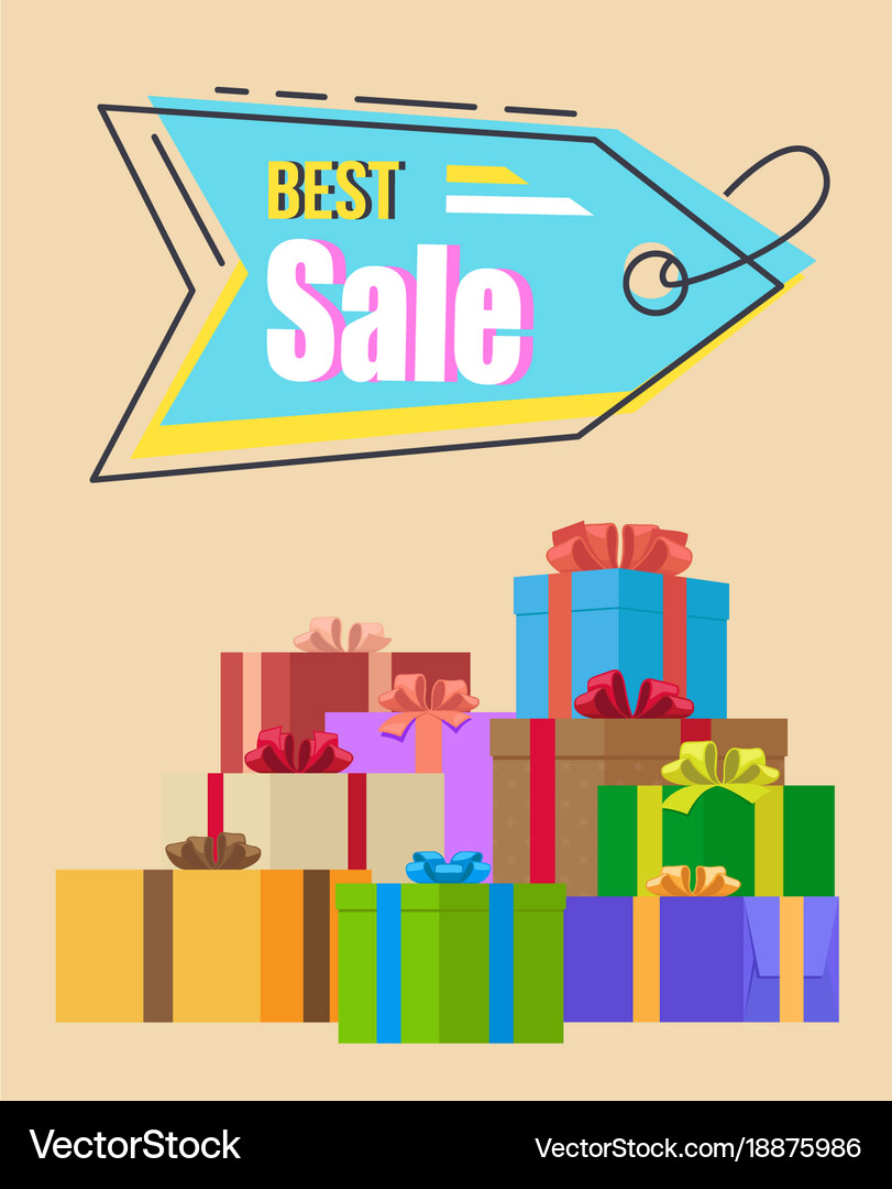 Best sale promotion tag Royalty Free Vector Image