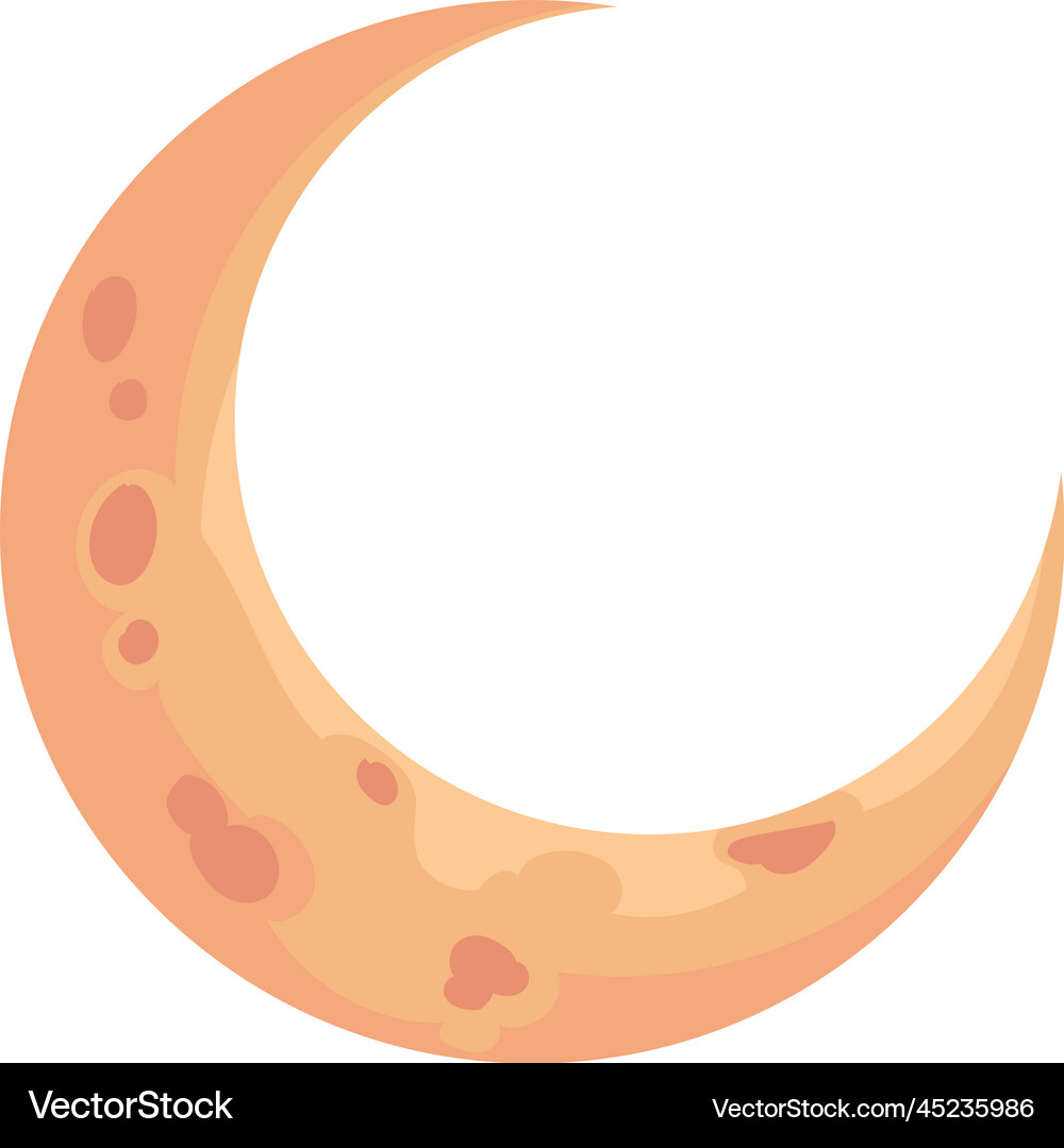 Crescent moon design Royalty Free Vector Image