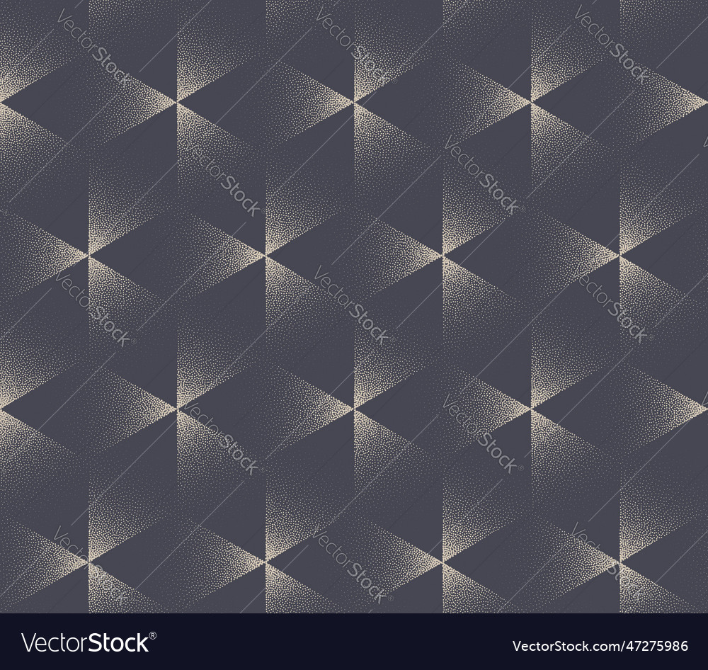 Cube geometric structure seamless pattern dot Vector Image