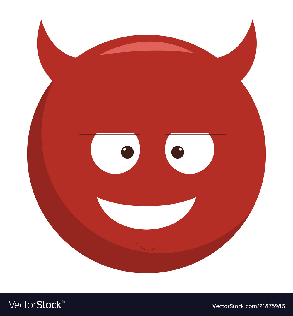 Devil chat emoticon Royalty Free Vector Image - VectorStock