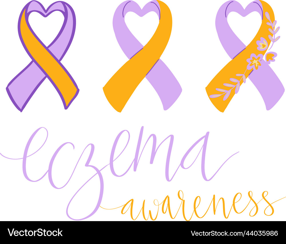 Eczema national awareness month october Royalty Free Vector