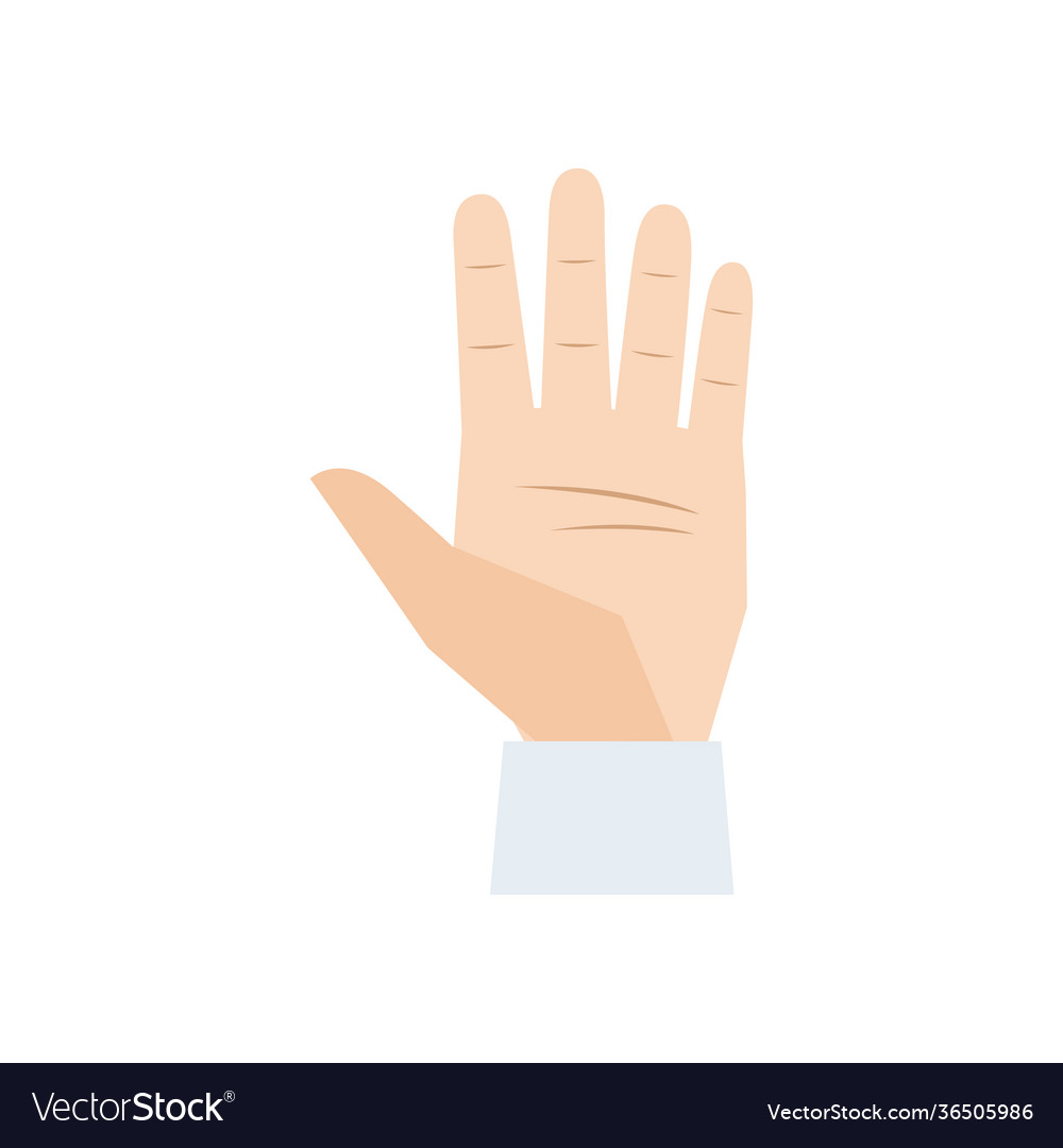 Flat hand icon Royalty Free Vector Image - VectorStock