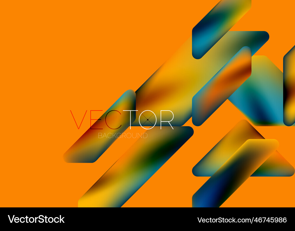 Fluid color dynamic geometric shapes abstract Vector Image