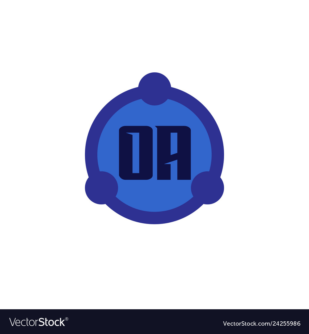 Initial letter logo oa template design Royalty Free Vector