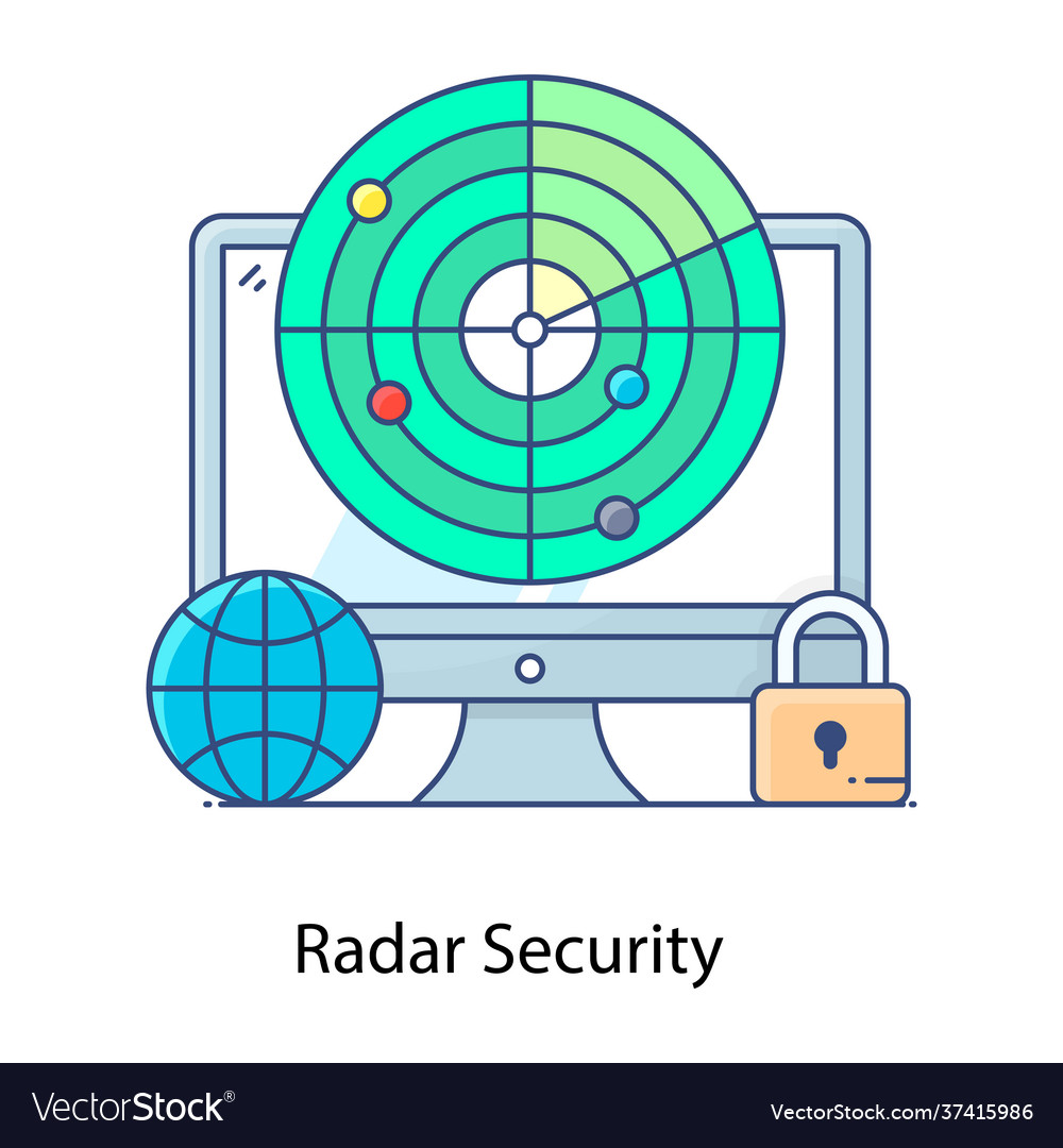 Radar security Royalty Free Vector Image - VectorStock