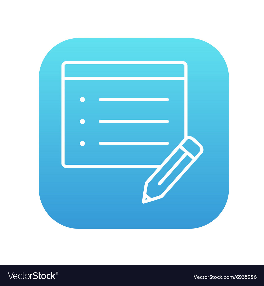Taking note line icon Royalty Free Vector Image