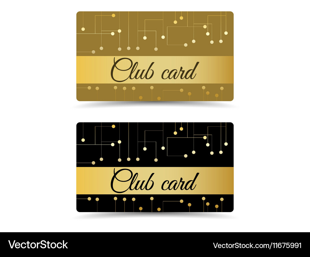 Club vip card set Royalty Free Vector Image - VectorStock