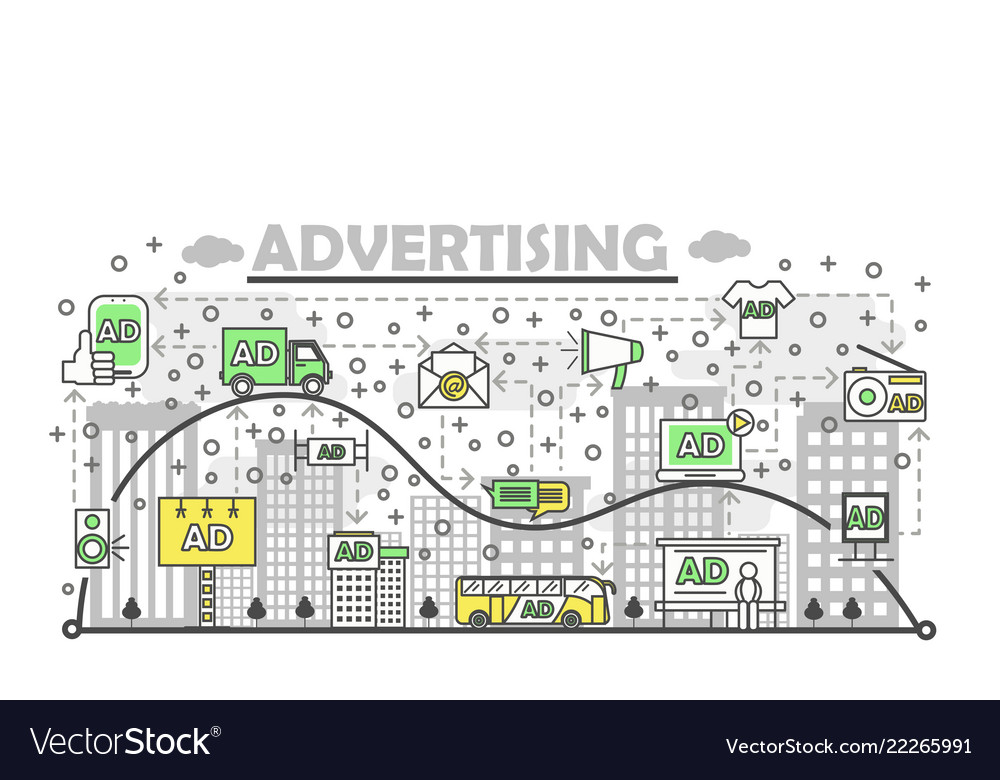 Creative advertising marketing concept or product Vector Image