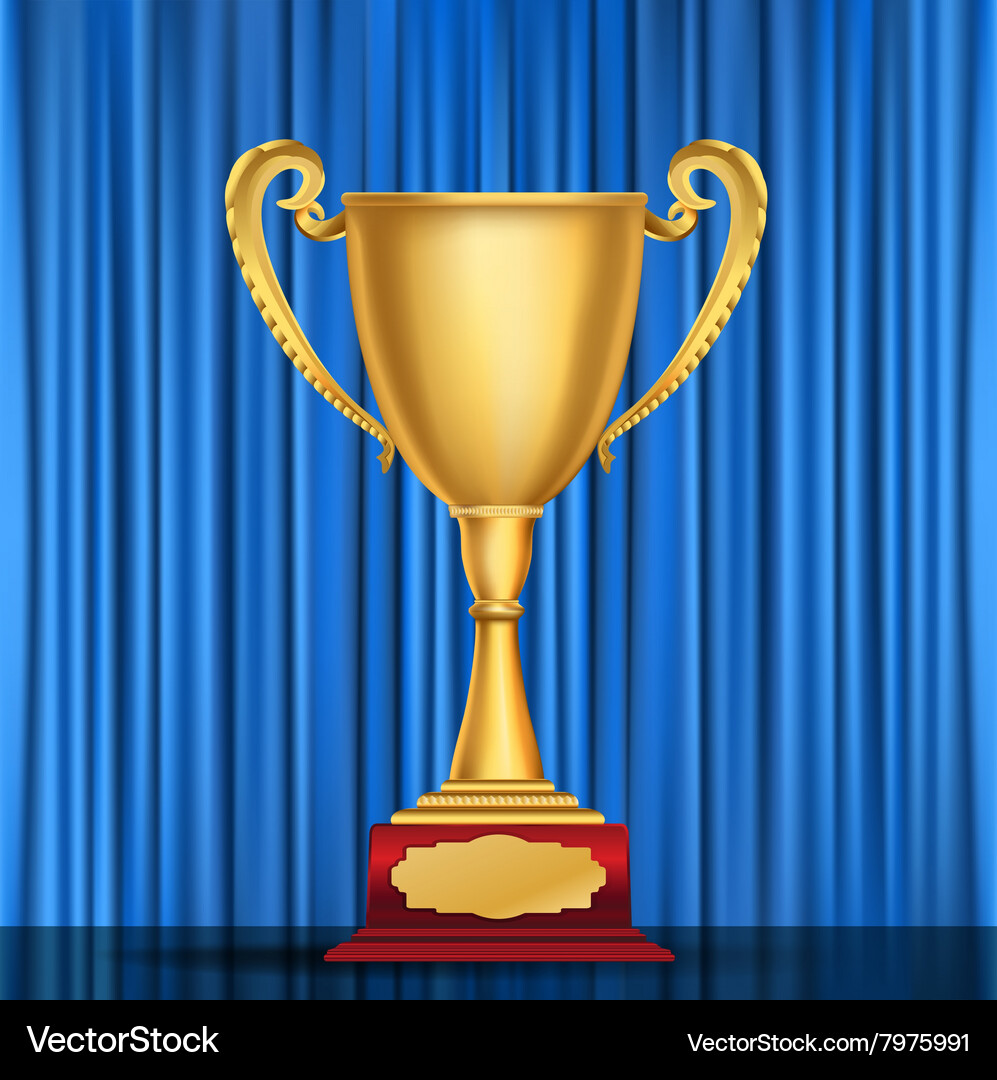 Golden sports cup Royalty Free Vector Image - VectorStock