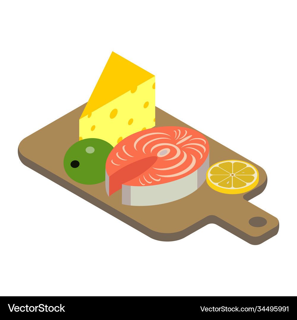 Isometric healthy food icon Royalty Free Vector Image