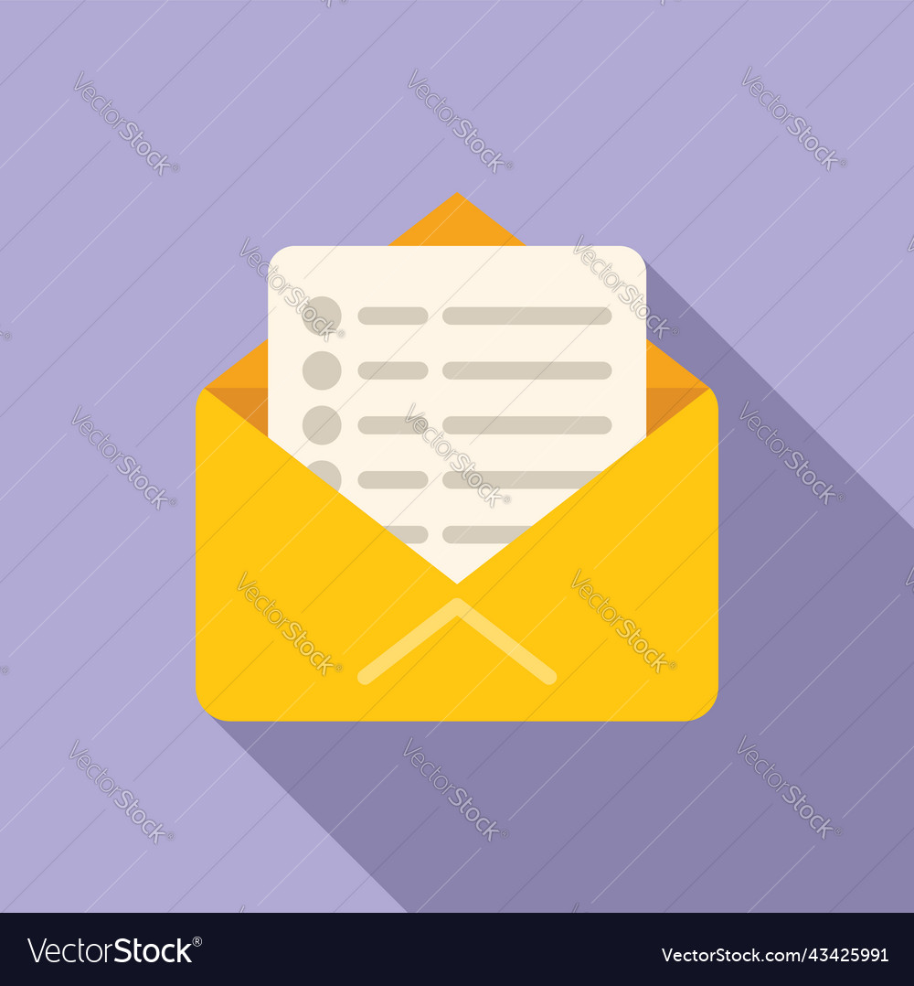 Mail database icon flat platform system Royalty Free Vector