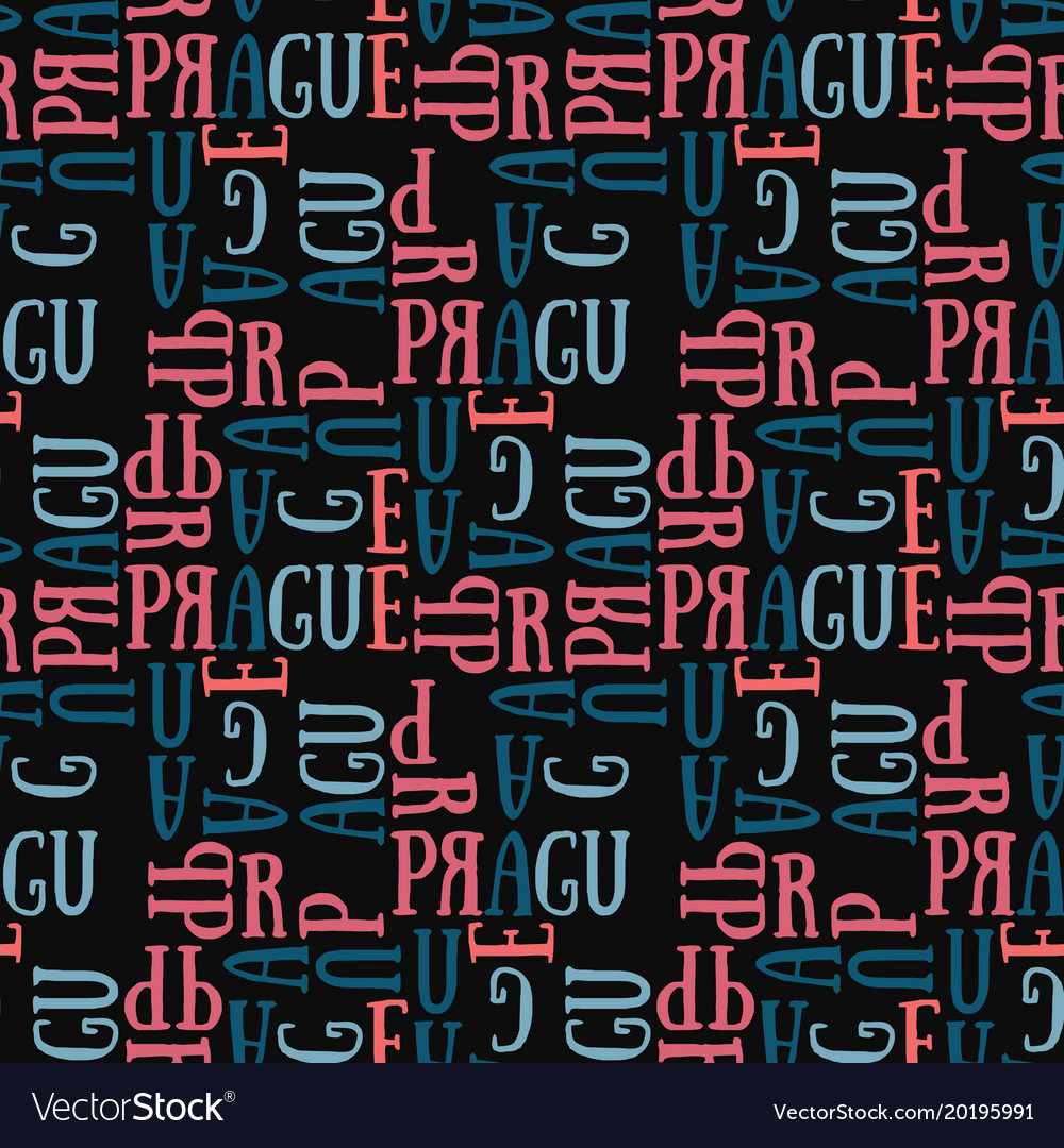 Prague seamless pattern Royalty Free Vector Image