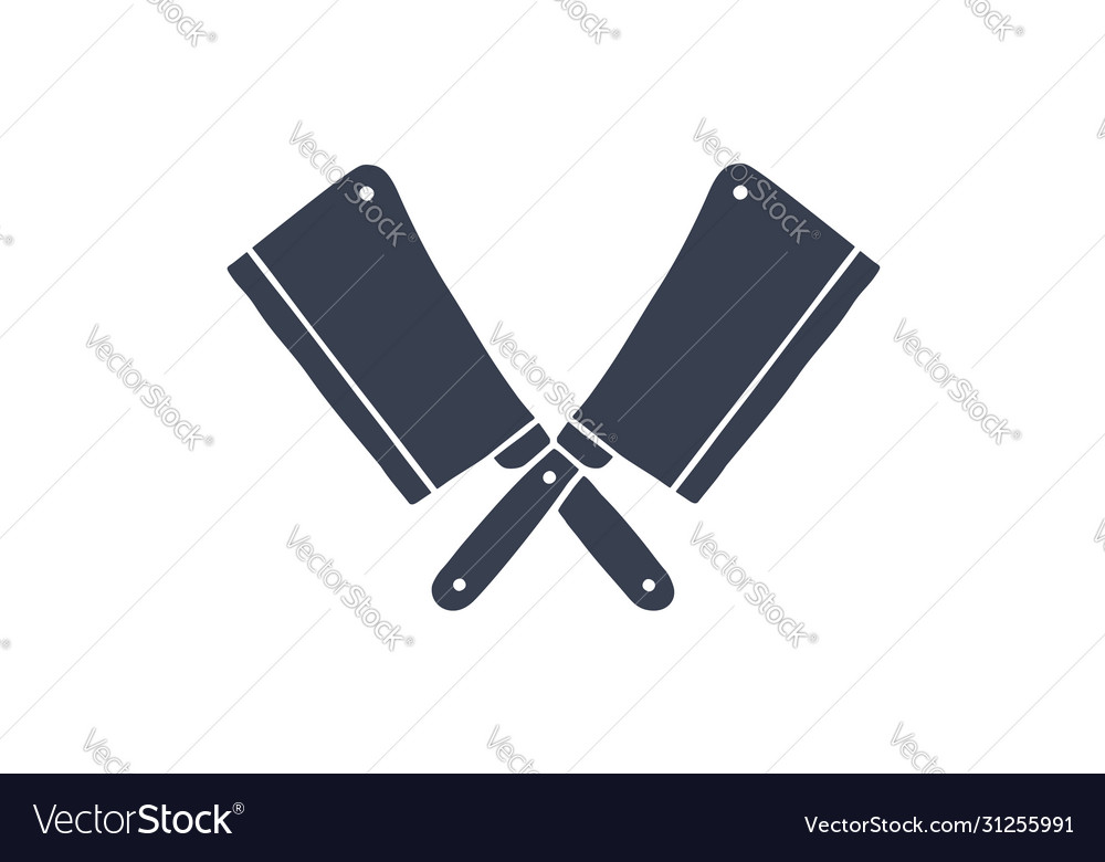 Set Butcher Knives Icons Royalty Free Vector Image 