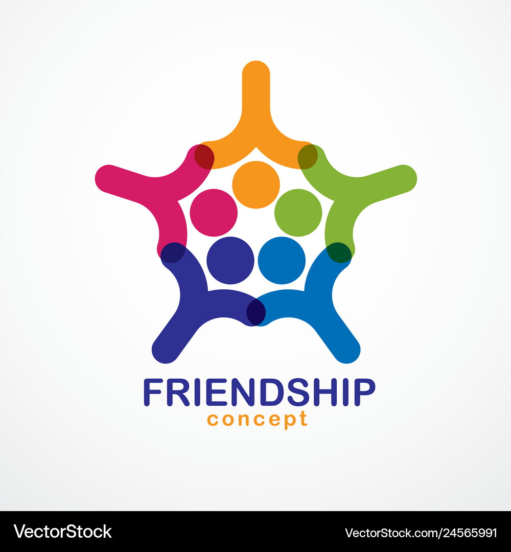 Teamwork and friendship concept created Royalty Free Vector