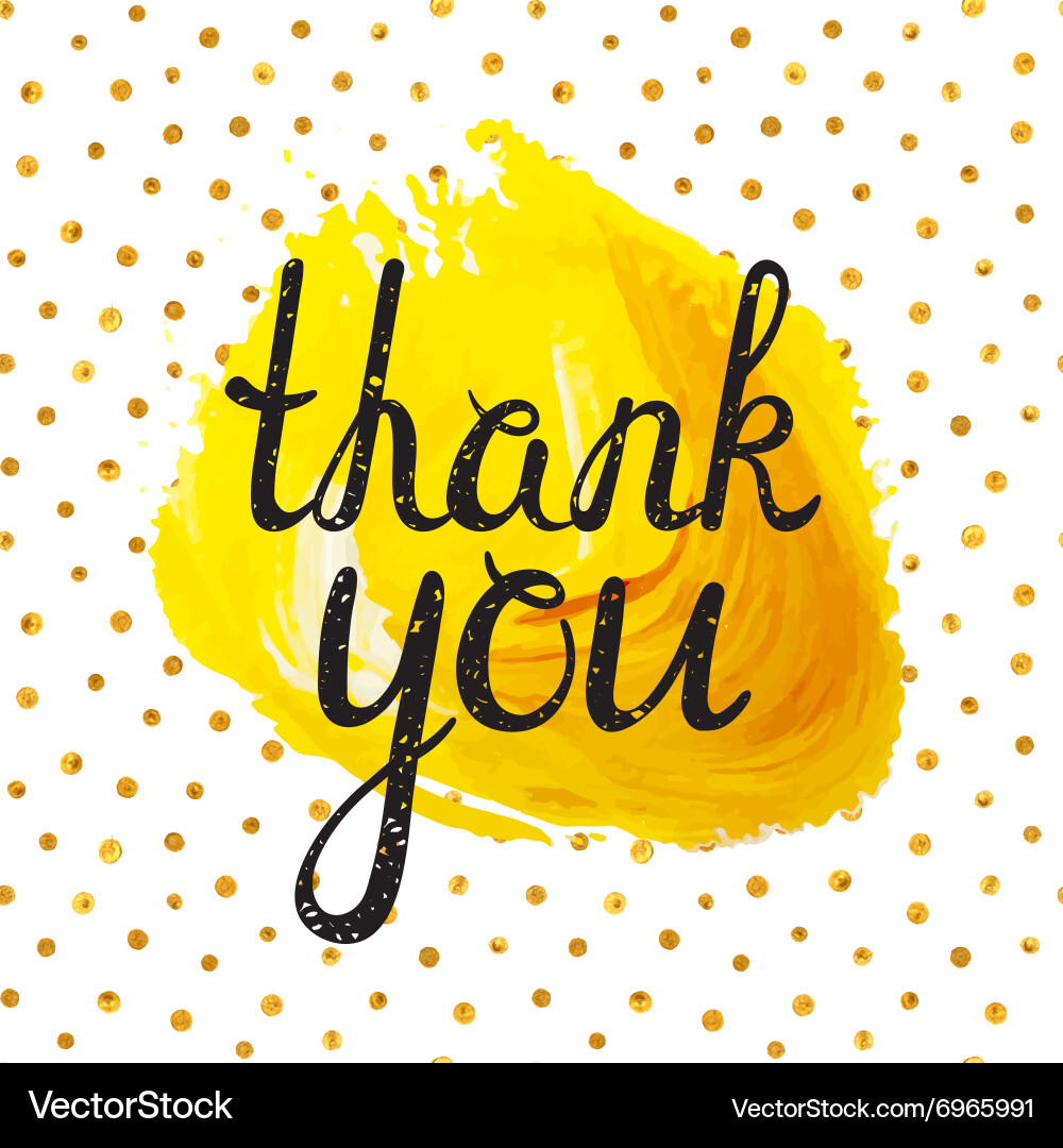 Thank you inscription Royalty Free Vector Image