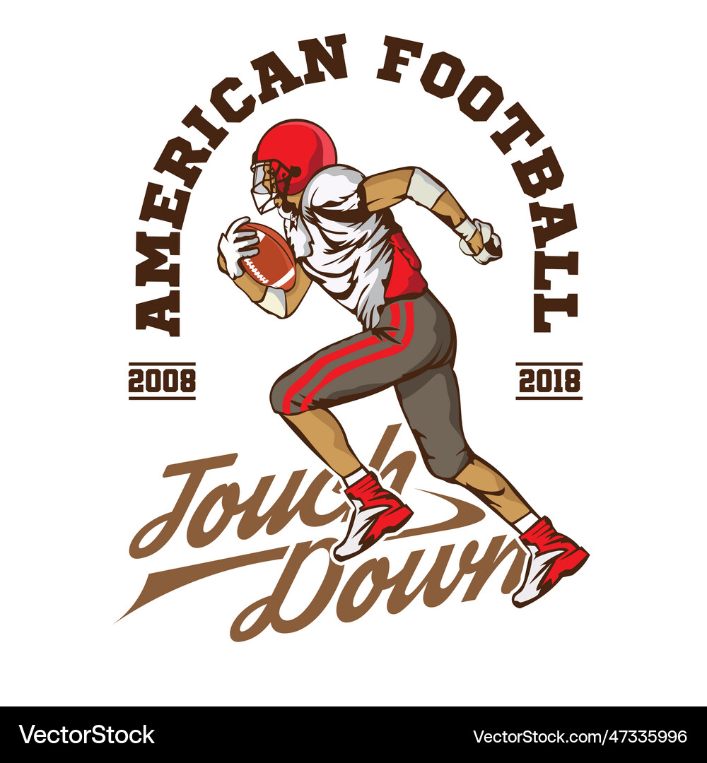 American football player Royalty Free Vector Image