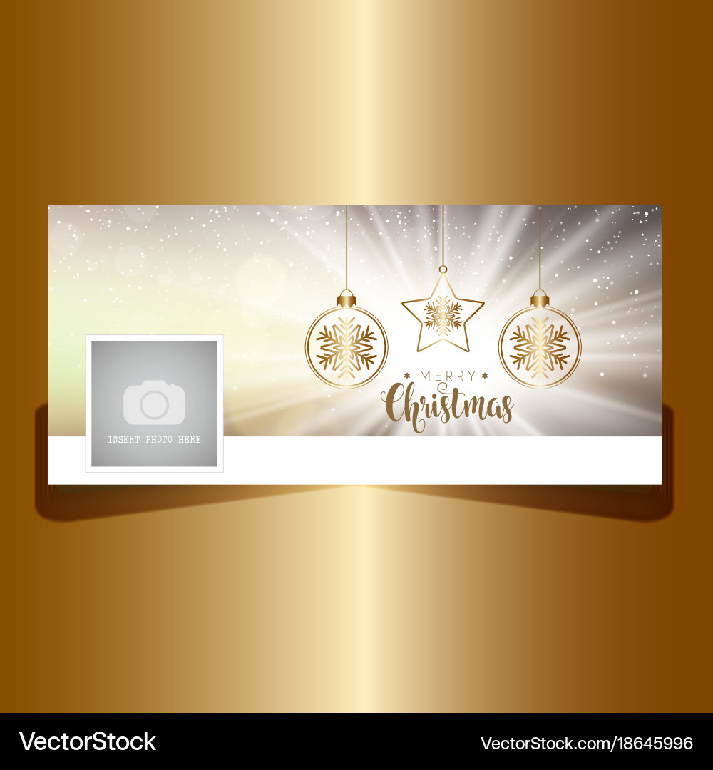 Christmas timeline cover design Royalty Free Vector Image