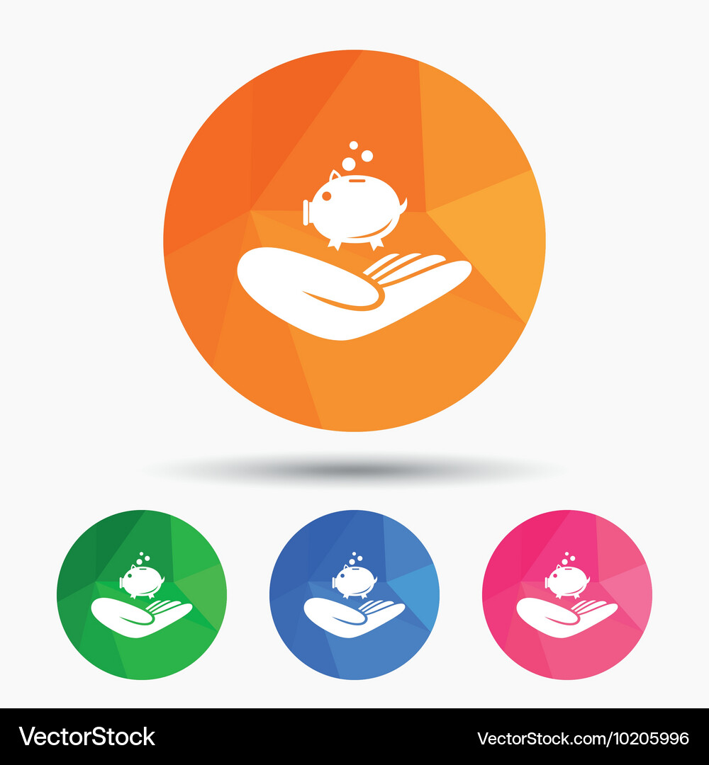 Donation hand sign icon charity or endowment Vector Image