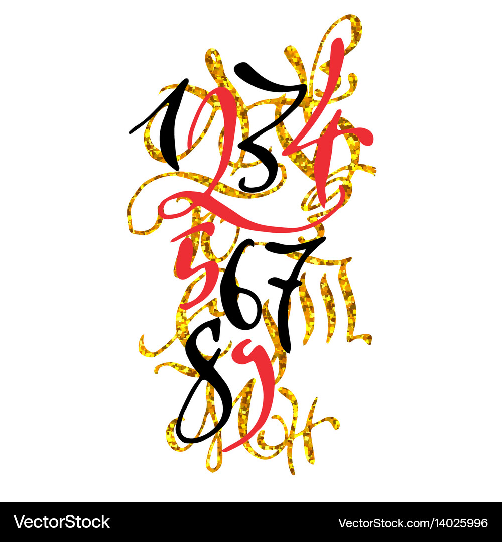 Golden hand drawn high quality calligraphy poster Vector Image