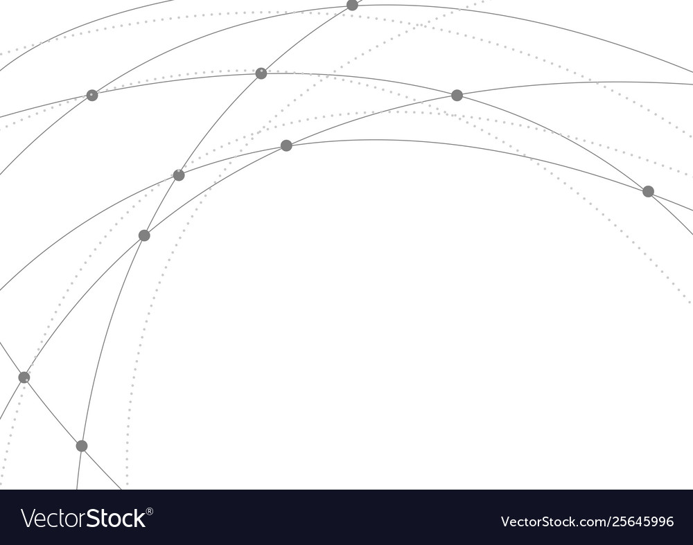 Grey Wavy Lines Circuit Board Connection Vector Image