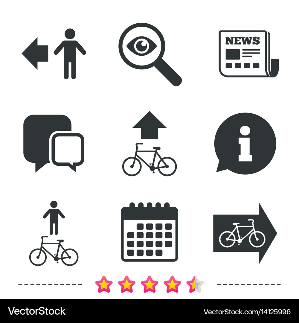 Pedestrian road icon bicycle path trail sign Vector Image