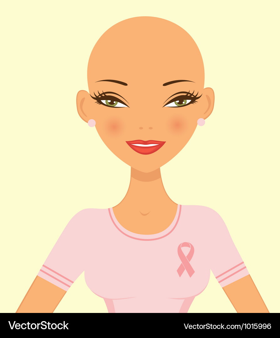 Pink ribbon girl Royalty Free Vector Image - VectorStock